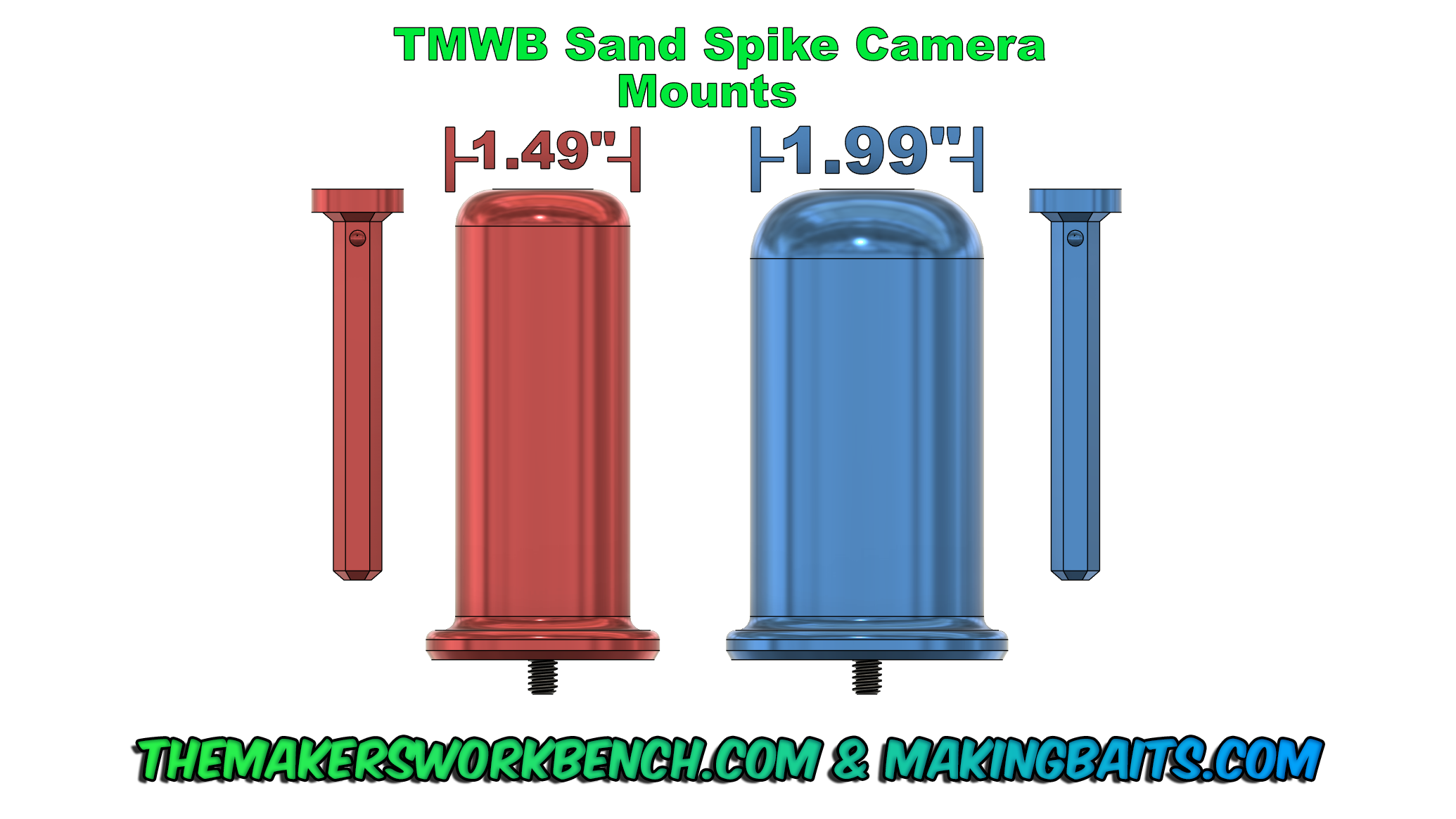 Sand Spike Camera Mount Insert - 1.5-in & 2-in with 1/4-20 Threads by ...