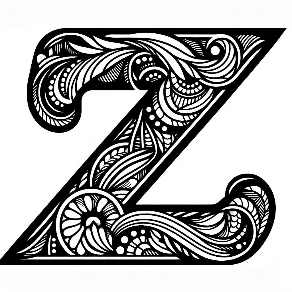 Frottage creation: letter Z (version 7) by Nina Máčová | Download free ...