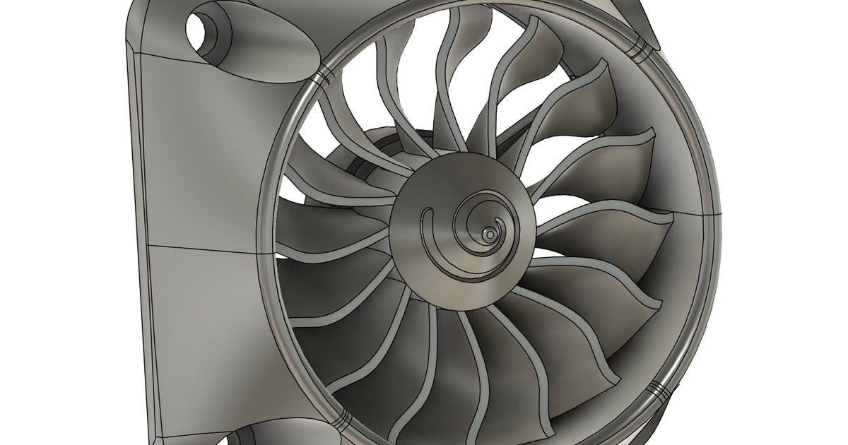 Two stage-ish Jet engine MK4 hotend intake by S-mark_n | Download free ...