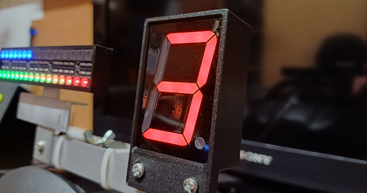 1.8in 7 Segment Display Enclosure by William Alger | Download free STL ...