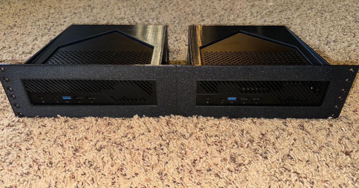 Minisforum MS-01 Dual Rack Mount 2U by SightlessAce | Download free STL ...