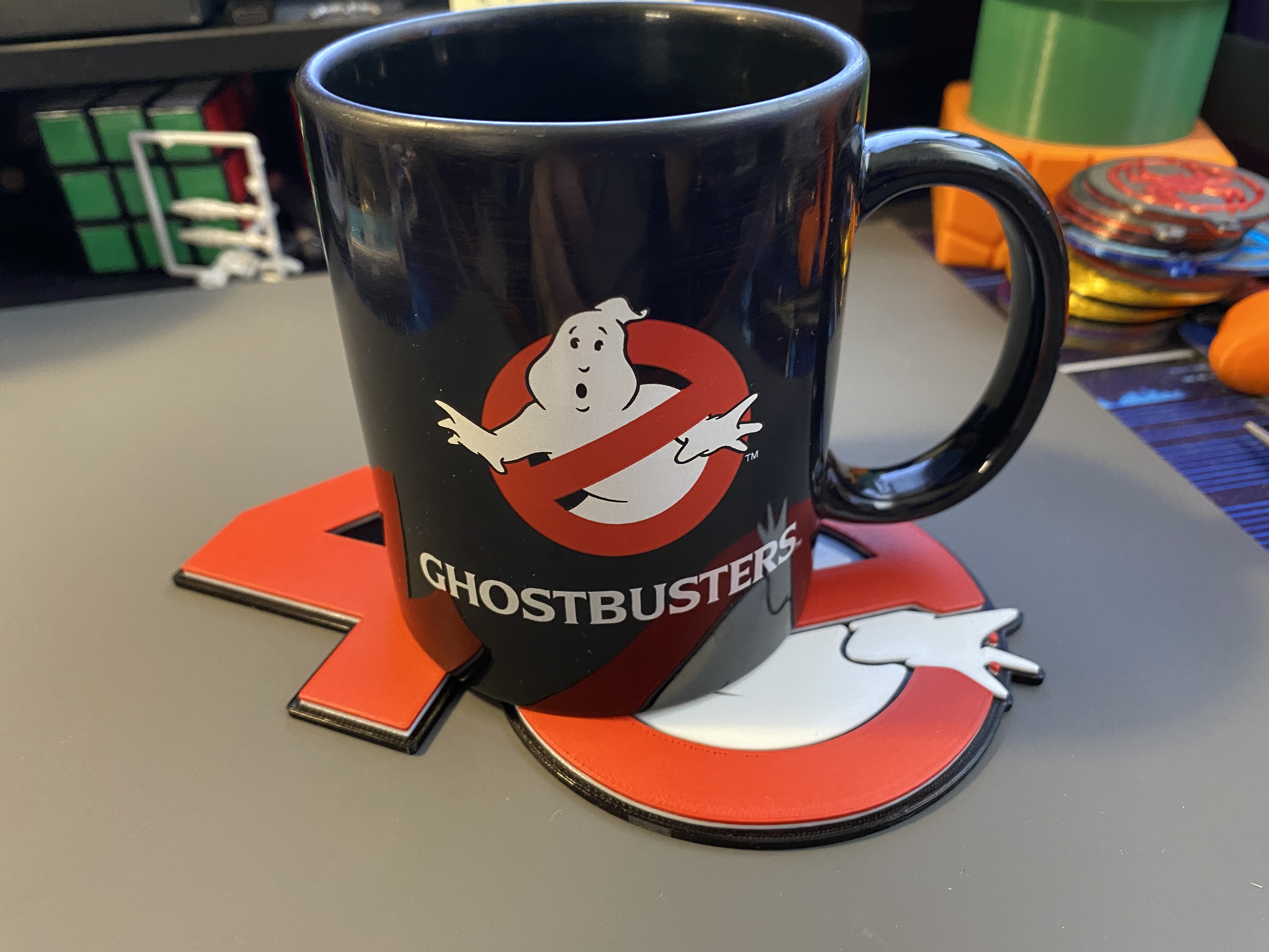 Ghostbusters 40th Anniversary Coaster by nerdyviews | Download free STL ...