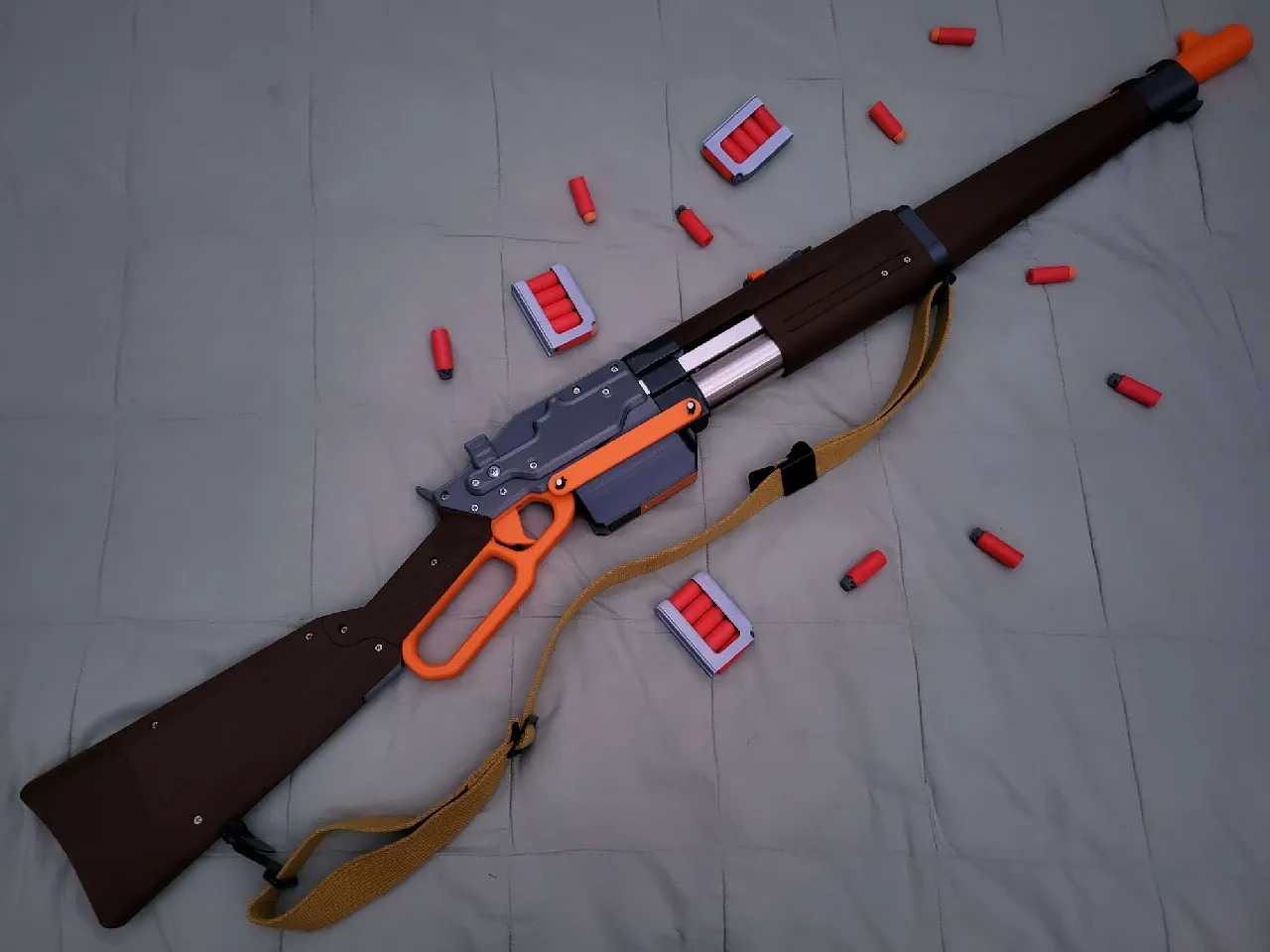 SLARP Lever Action Foam Dart Blaster by Brooklyn Tony Download free STL model Printables