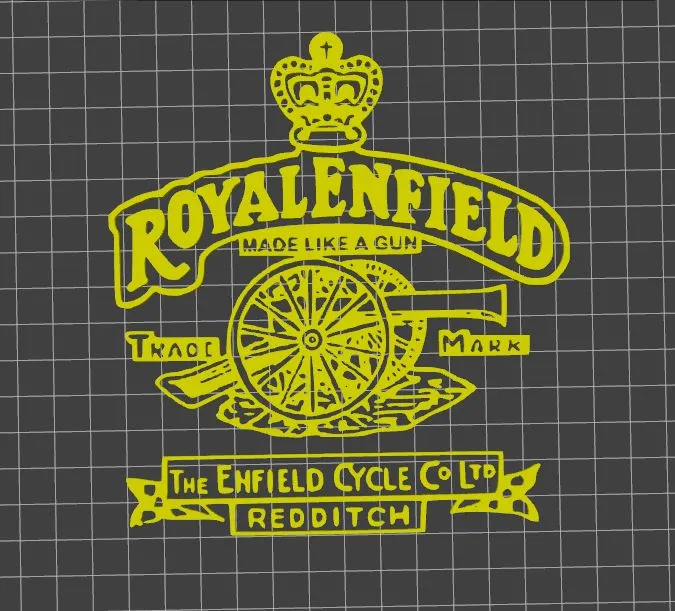 Royal Enfield Redditch logo by gourish | Download free STL model ...