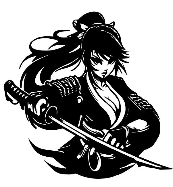 Female Samurai Warrior Wall Art by Jura Švébiš | Download free STL ...