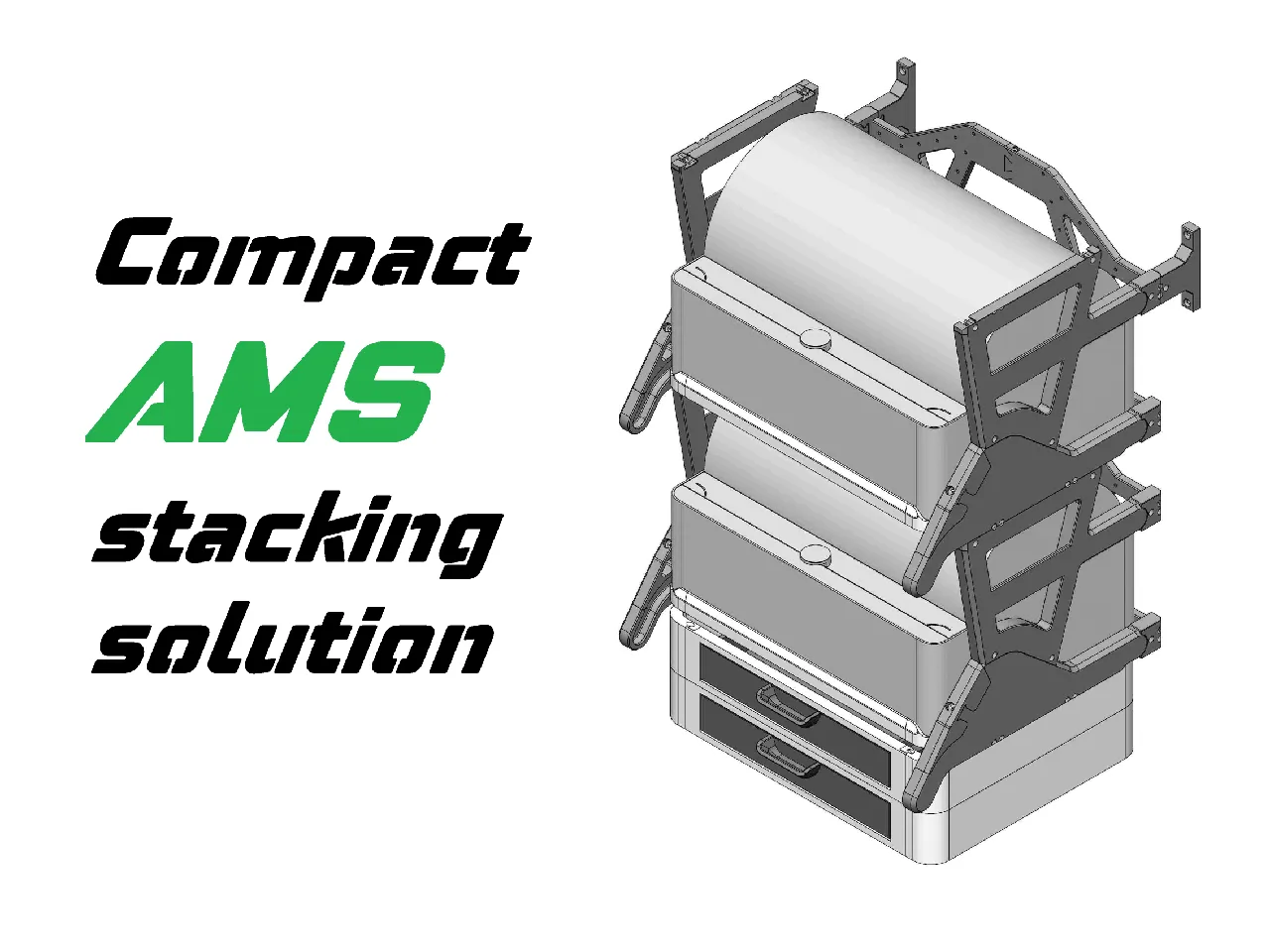 [BaBo duo] AMS drawer stacker by Willi | Download free STL model ...