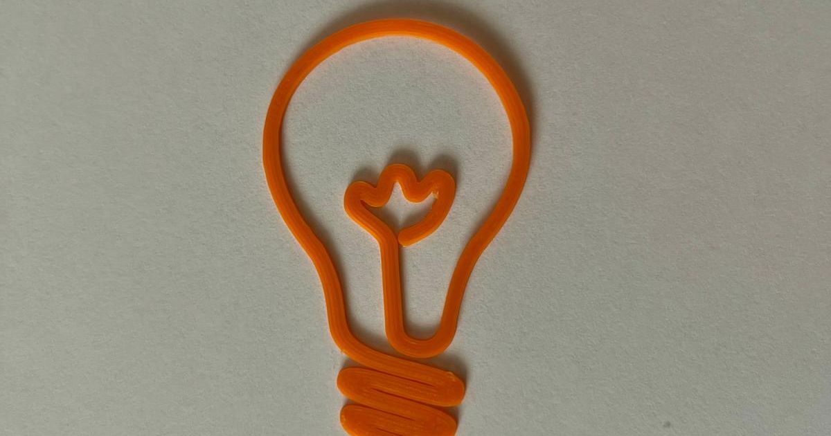 light bulb art line 3D by Nebula Print | Download free STL model ...