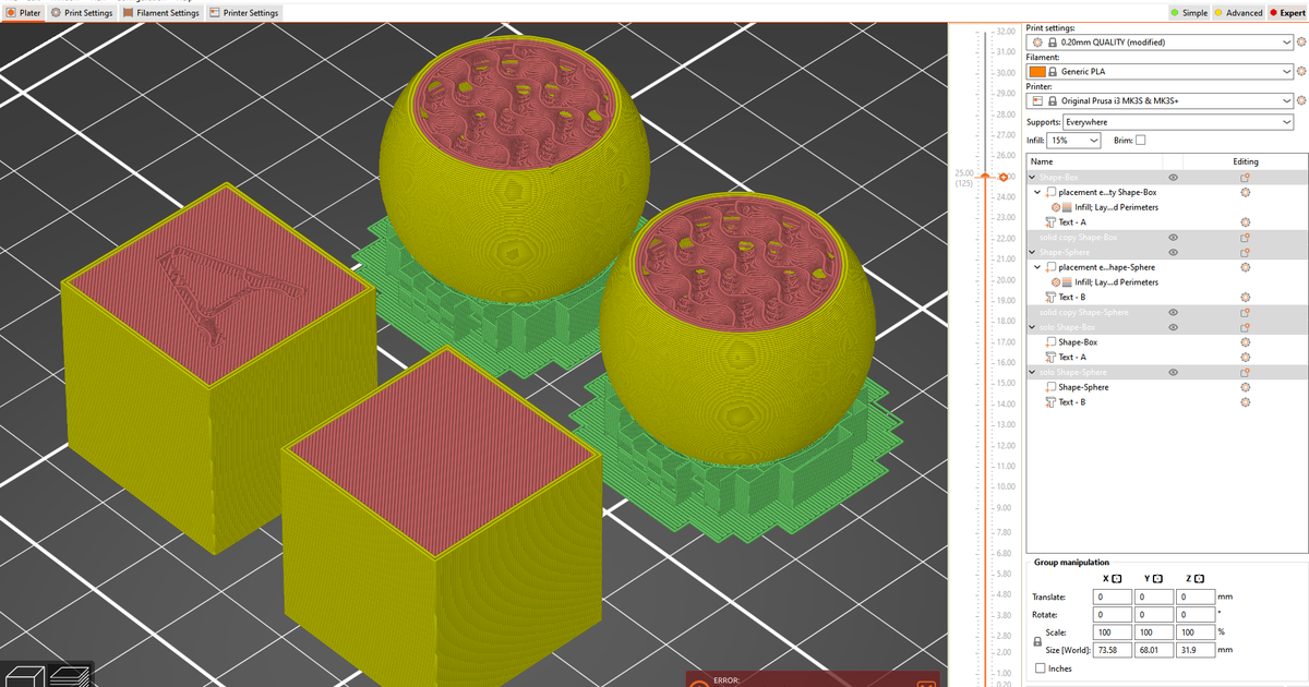 Workaround to make multimaterial text lie on a continuous surface by ... Workaround to make multimaterial text lie on a continuous surface by ...