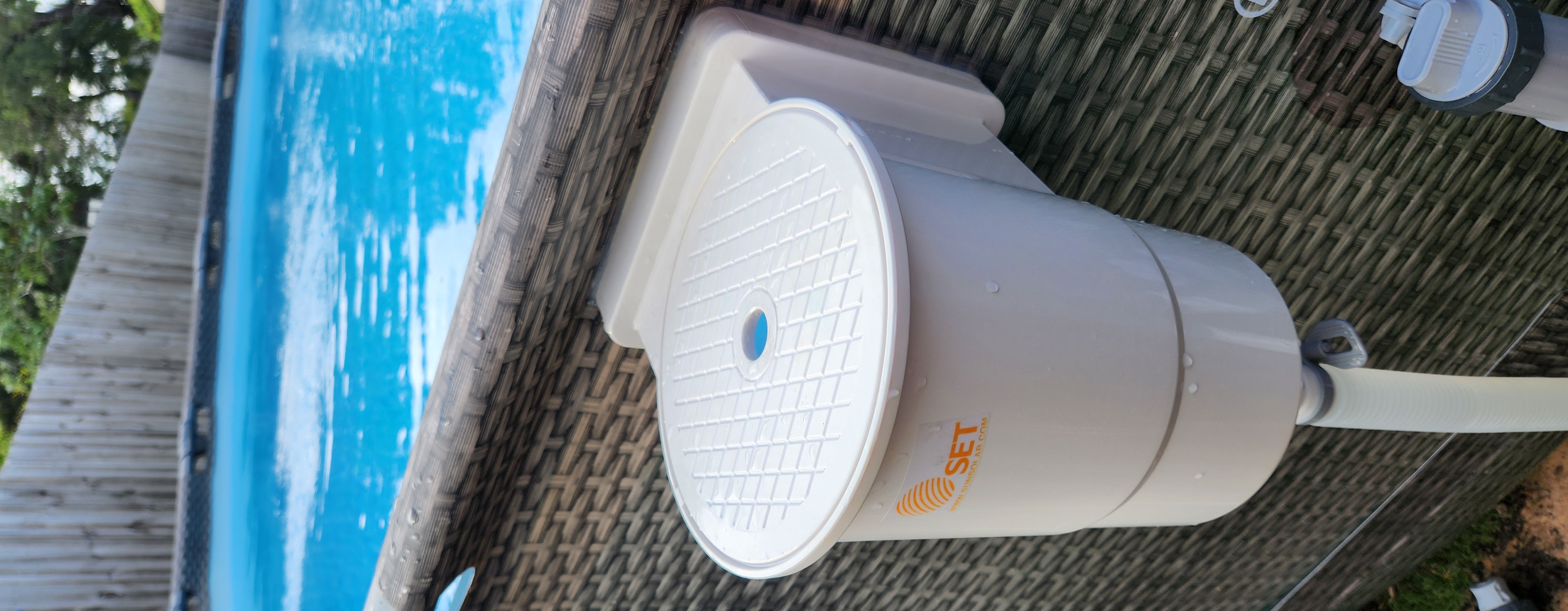 Skimmer Guard for above ground pool with SunSolar Through Wall Skimmer ...