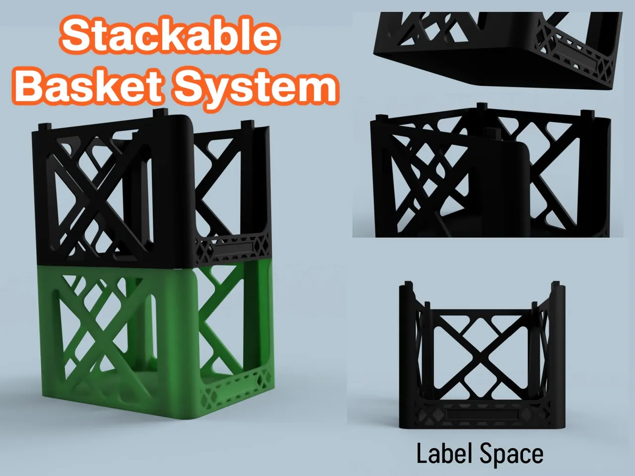 Modular Stacking Baskets - Large by Trickstyle | Download free STL ...