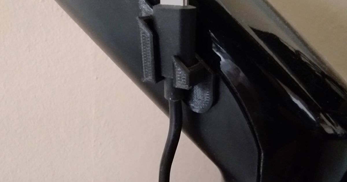 Monitor arm support cable clip by Allex Rodrigues | Download free STL ...