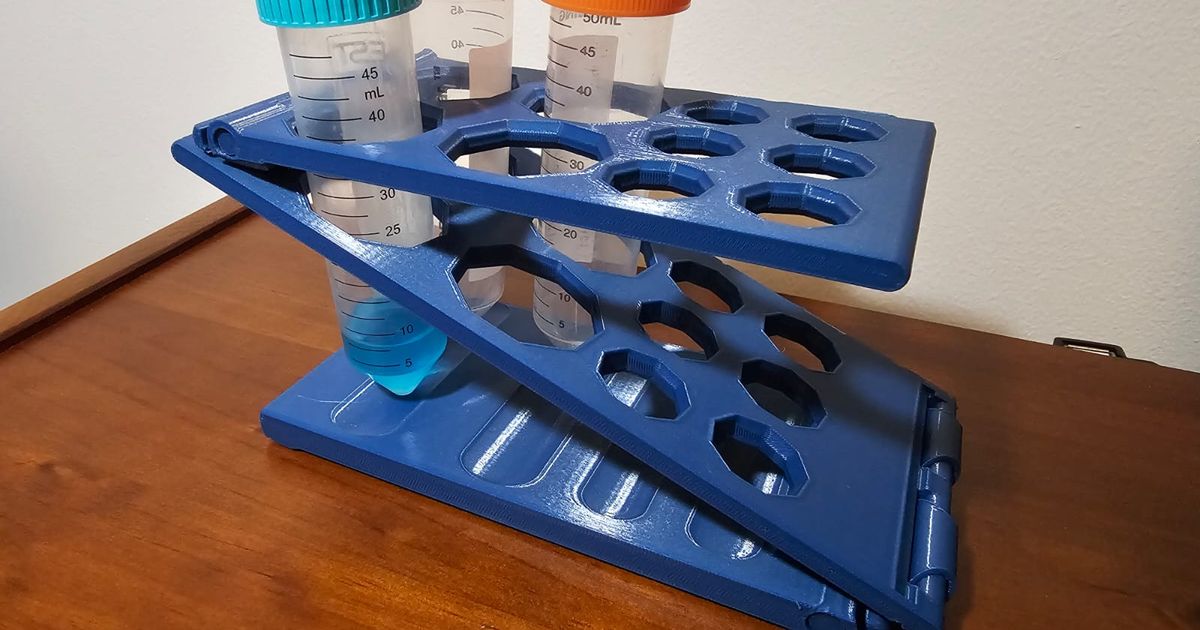 Foldable conical tube rack by MolecularLevel | Download free STL model ...