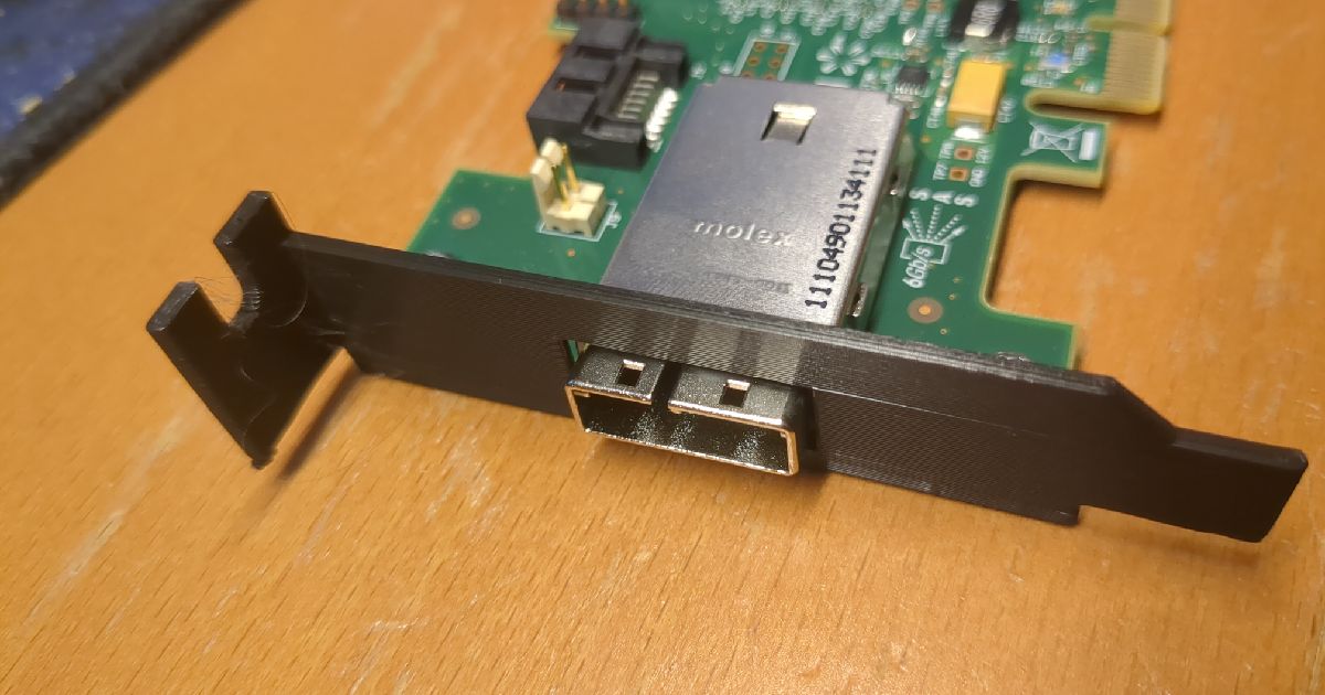 LSI 9212-4i4e Low Profile PCIe Bracket by kompetenzbolzen | Download ...
