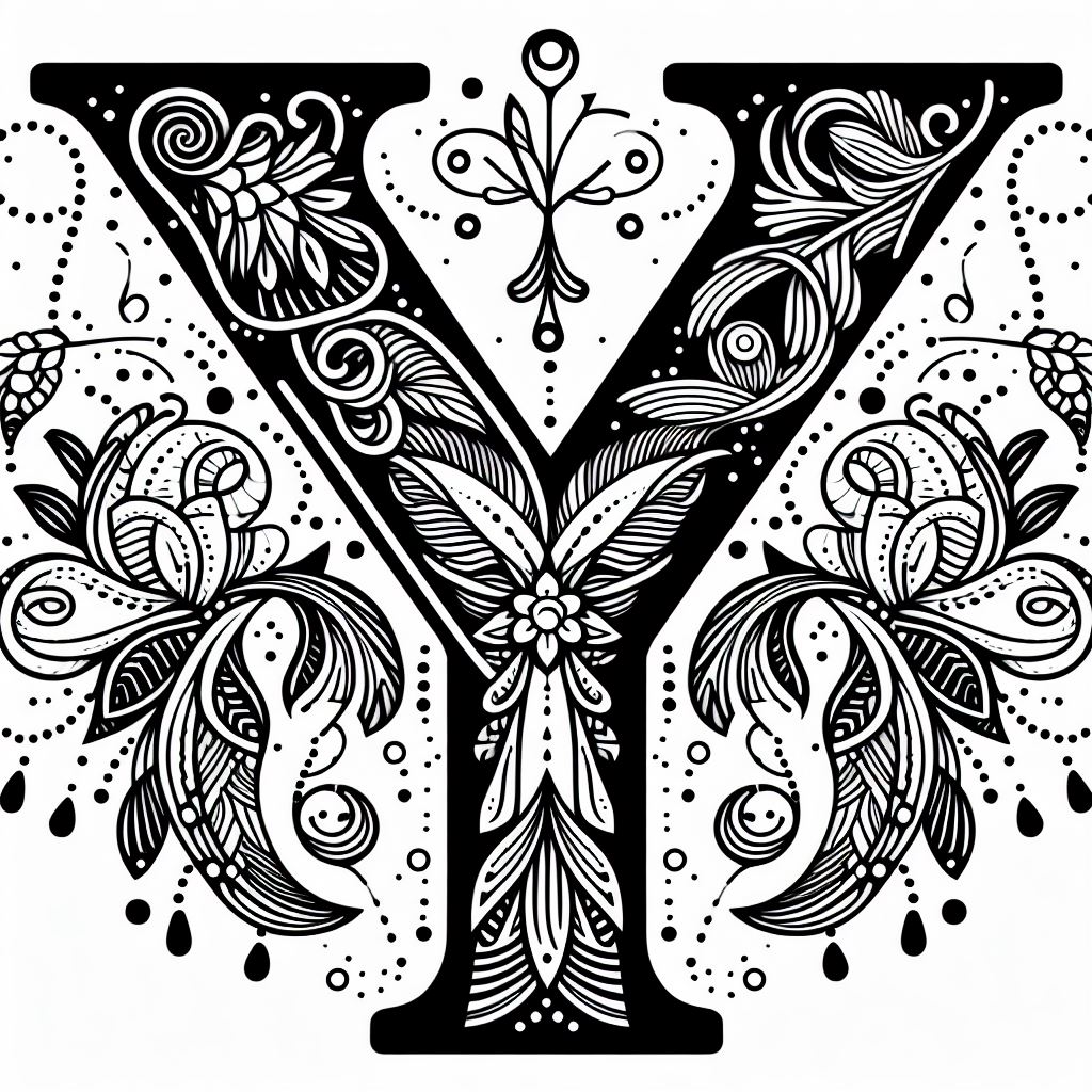 Frottage creation: letter Y (version 3) by Nina Máčová | Download free ...