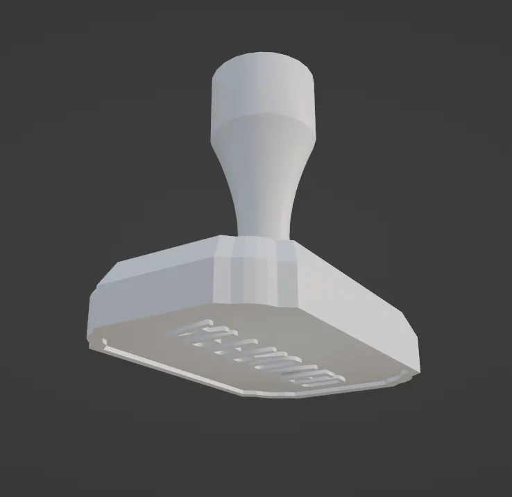 Stamp model with "APPROVED" and empty head by B | Download free STL ...