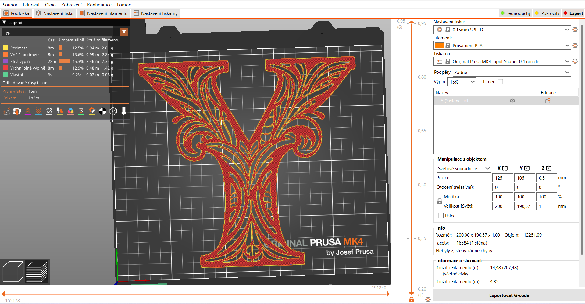 Stencil Letter Y Version 2 By Nina Máčová Download Free Stl Model