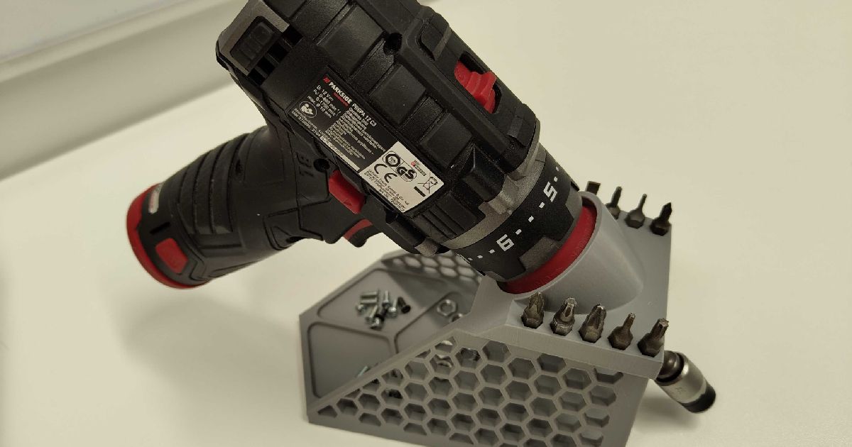 Electric screwdriver stand V2 by Daniil Danilov | Download free STL ...