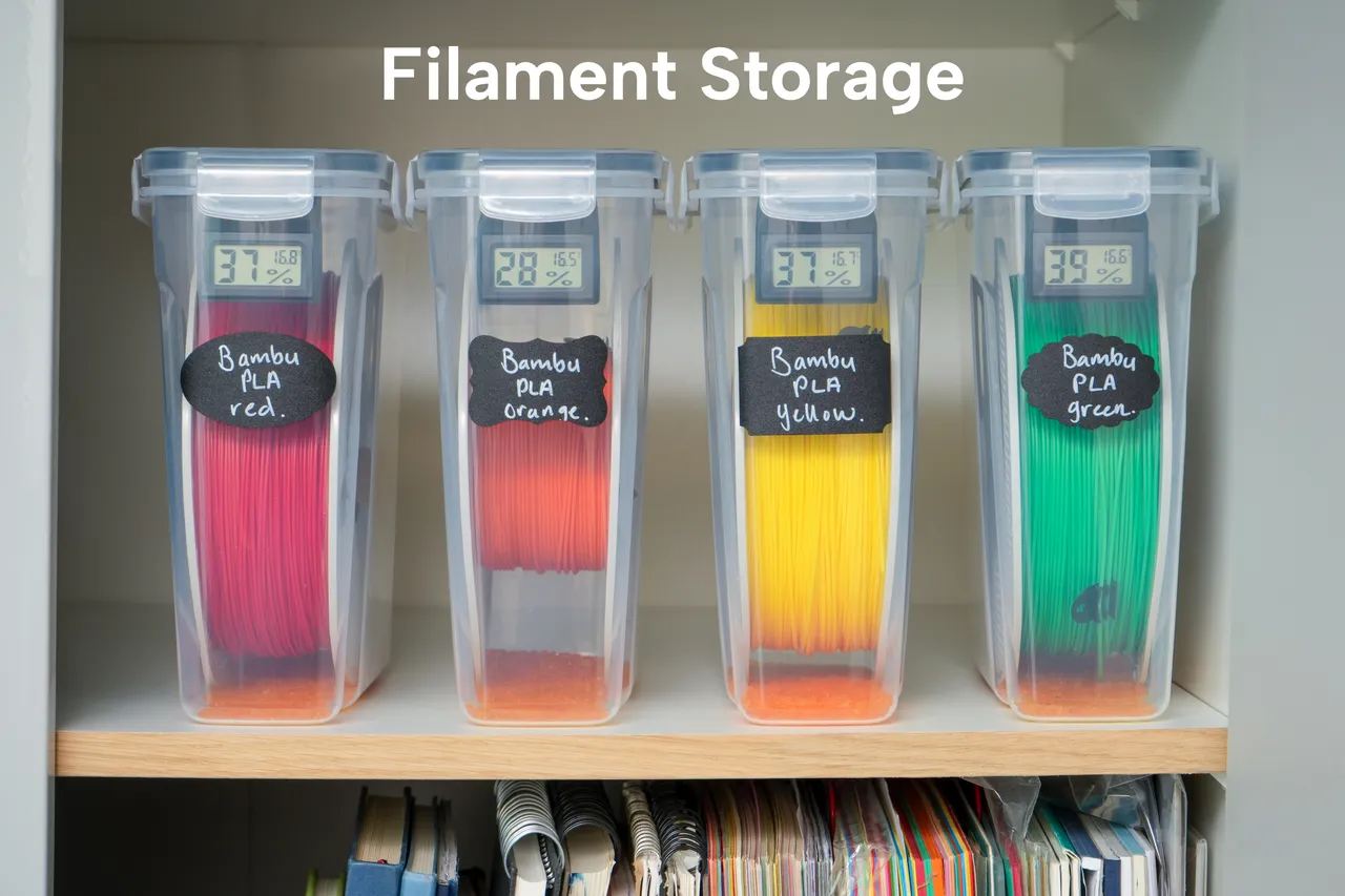 Filament Storage Container with Humidity Monitor by Makers Manual ...