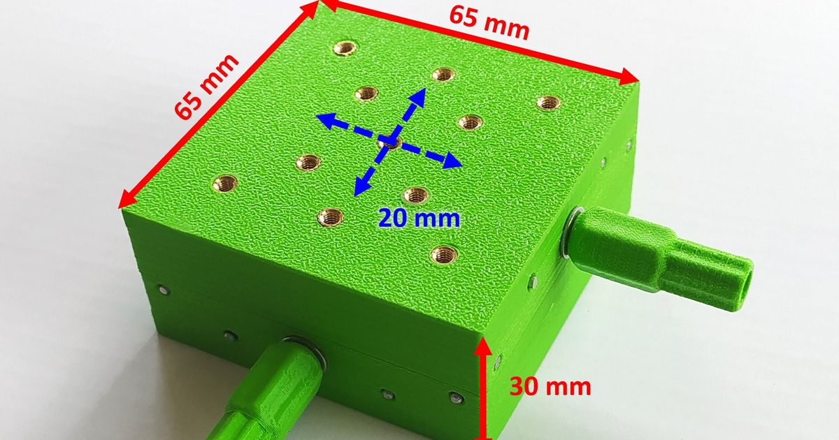 Two axis printed linear stage by RemiRafael | Download free STL model ...