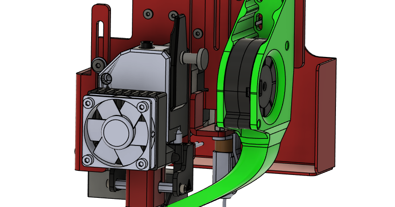Extra 5015 Fan Mount for Modix Griffin Printhead by Creativity by PH ...