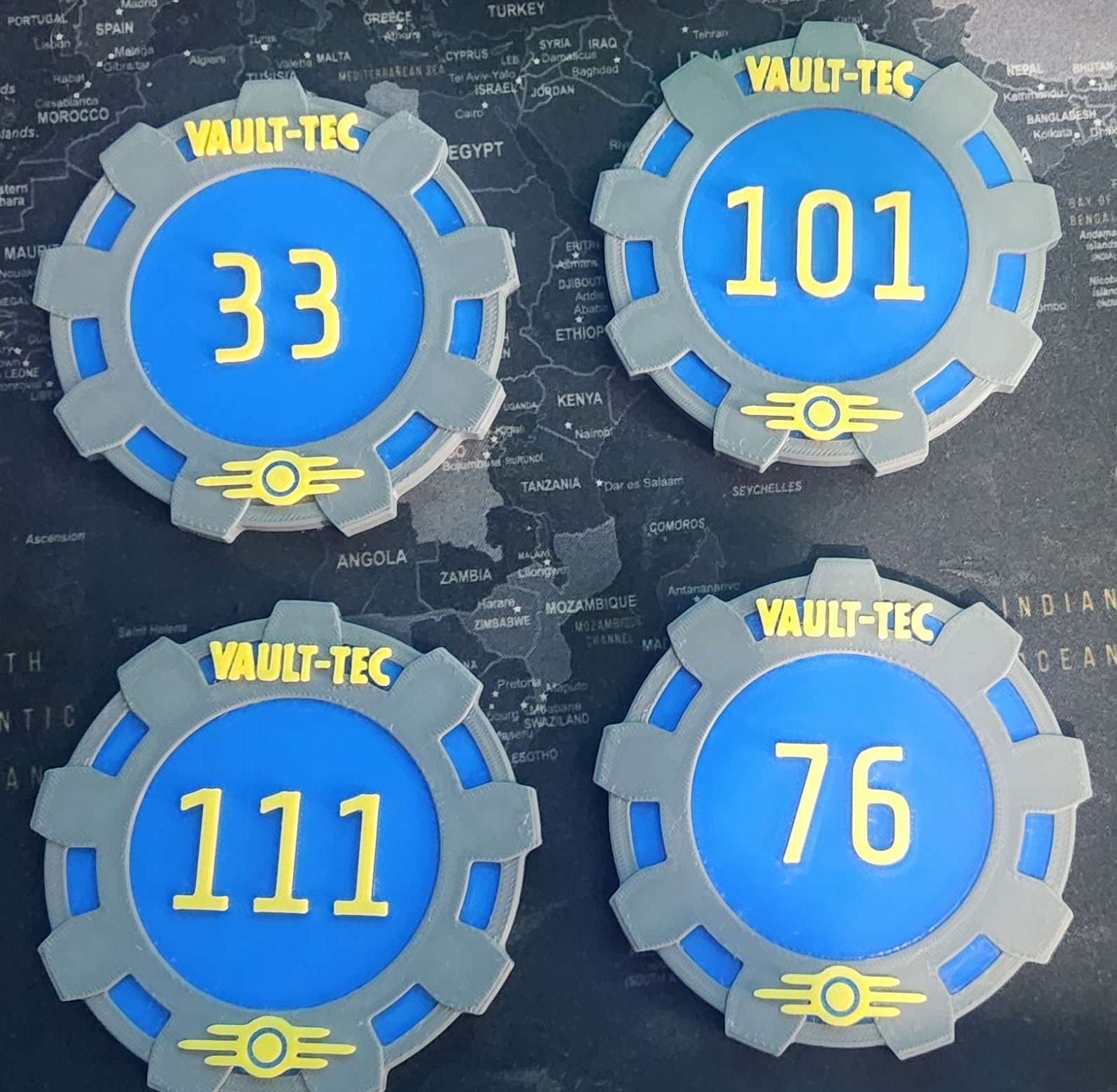 Fallout Vault Door Coaster Set by Jay4733 | Download free STL model ...