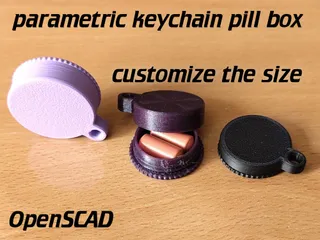 Pill box key-chain v1 by Hazem Bazo | Download free STL model ...