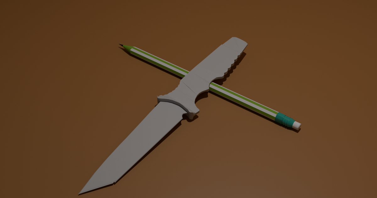 Basic 3D Knife by Aero_Nava | Download free STL model | Printables.com