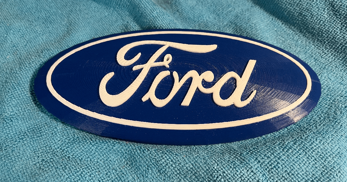 Ford Badge Contoured Surfaces by DVs3D | Download free STL model ...