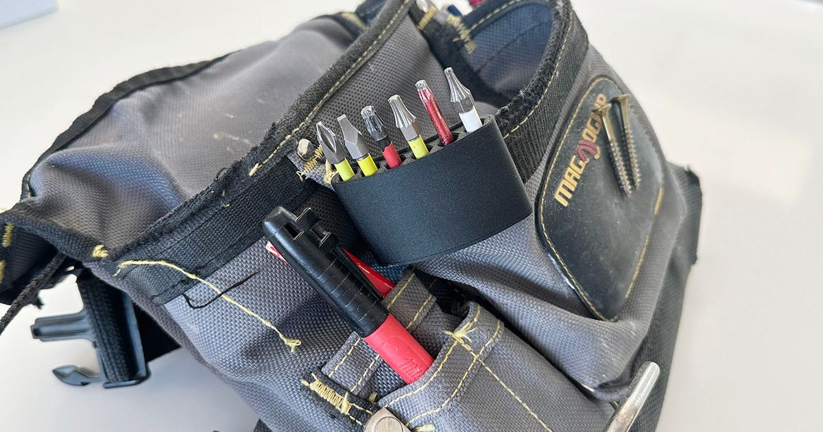 Tool belt driver bit holder (magnetic) by Glen Bayley | Download free ...