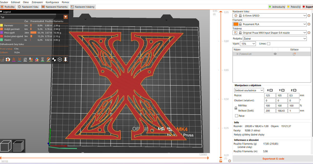 Stencil: letter X (version 3) by Nina Máčová | Download free STL model ...