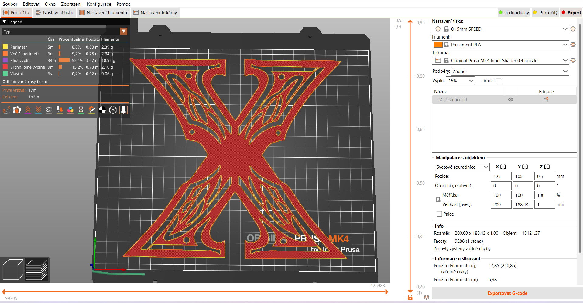 Stencil: letter X (version 3) by Nina Máčová | Download free STL model ...