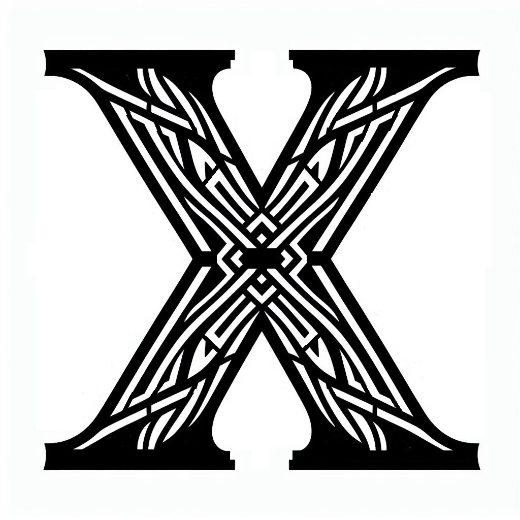 standing initial: letter X (version 3) by Nina Máčová | Download free ...