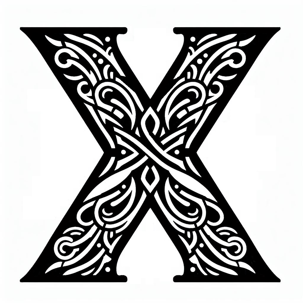 standing initial: letter X (version 4) by Nina Máčová | Download free ...