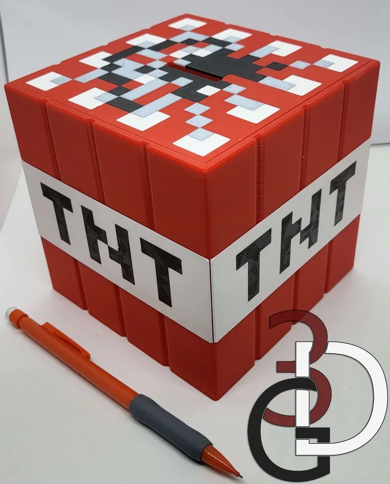 Minecraft TNT Piggy Bank by 3D Gene Designs | Download free STL model ...