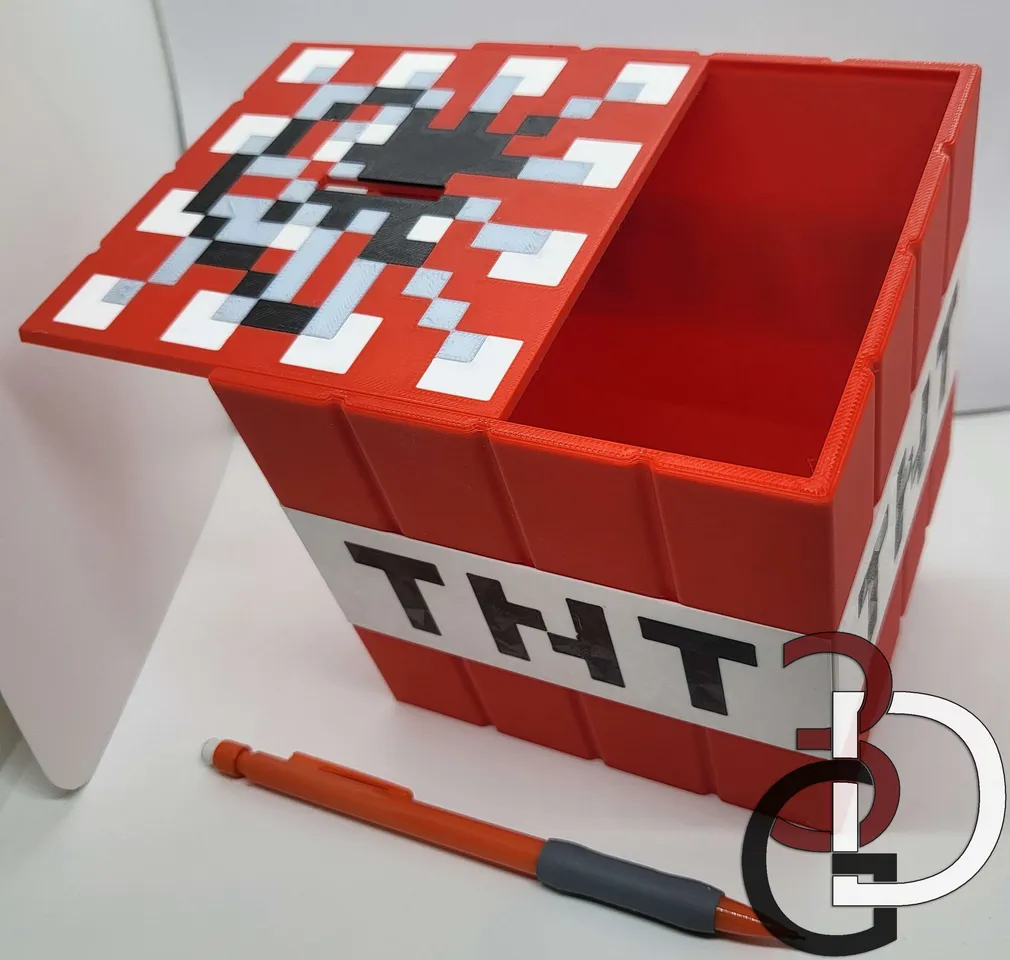 Minecraft TNT Piggy Bank by 3D Gene Designs | Download free STL model ...
