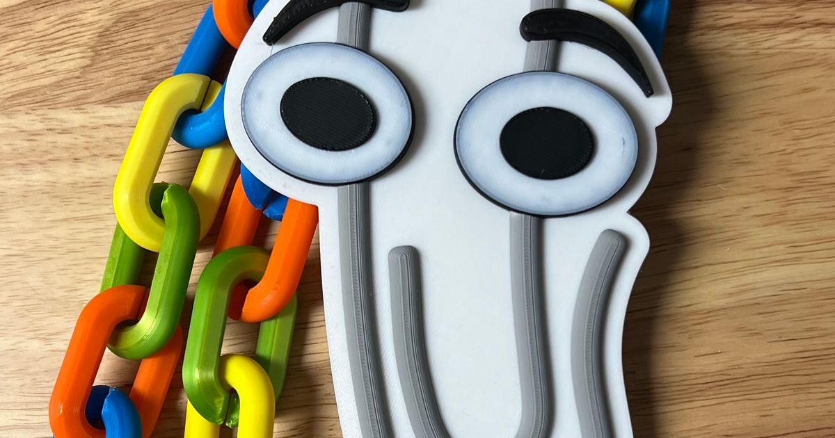 Clippy Logo Chain Necklace by Betsy Weber | Download free STL model ...