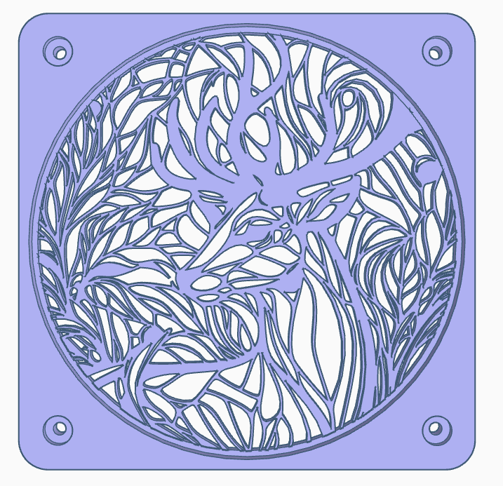 Fan cover: Deer (140 mm) by Nina Máčová | Download free STL model ...