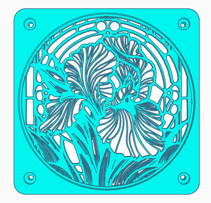 Fan cover: Iris (140 mm) by Nina Máčová | Download free STL model ...