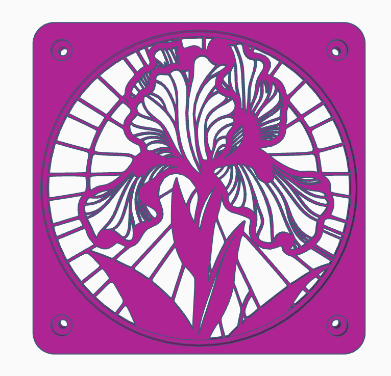 Fan cover: Iris (version 2) (140 mm) by Nina Máčová | Download free STL ...