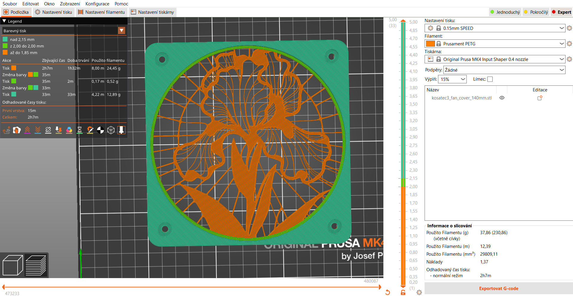 Fan cover: Iris (version 2) (140 mm) by Nina Máčová | Download free STL ...