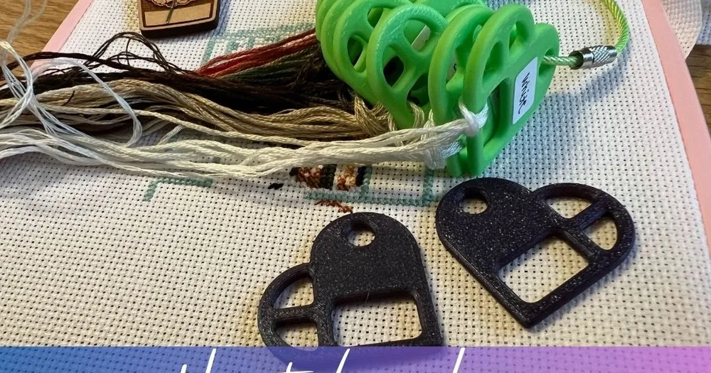 Heart floss drops/Thread organisers by B45op | Download free STL model ...