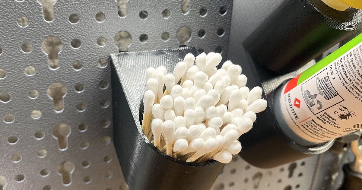 Cotton bud/Q-Tip holder for Kupper pegboard by Lauri | Download free ...