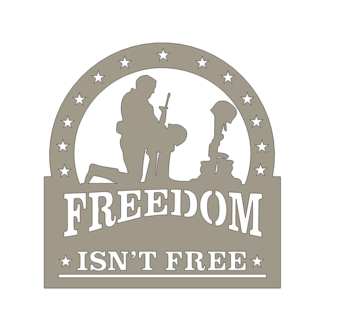 Freedom Isn’t Free Sign by Stars ’N’ Stripes 3d Printing | Download ...