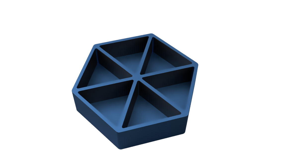 stackable hexagon tray by poesgamer | Download free STL model | Printables.com