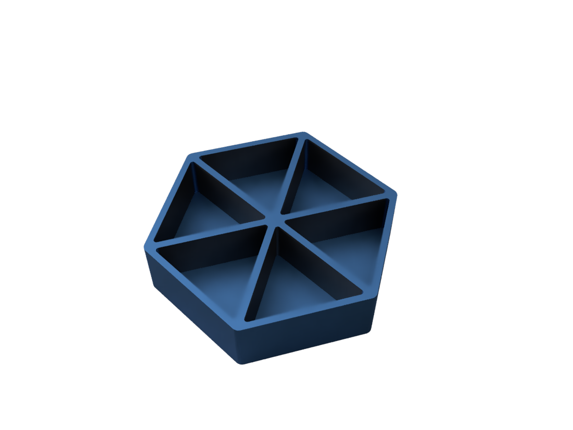 stackable hexagon tray by poesgamer | Download free STL model | Printables.com