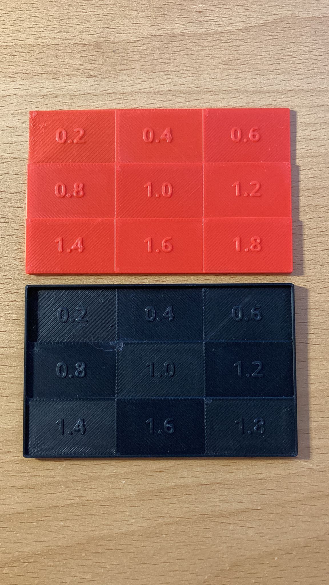 Filament Sample - Thickness Test Card (0.2mm to 1.8mm) by patrick33x ...