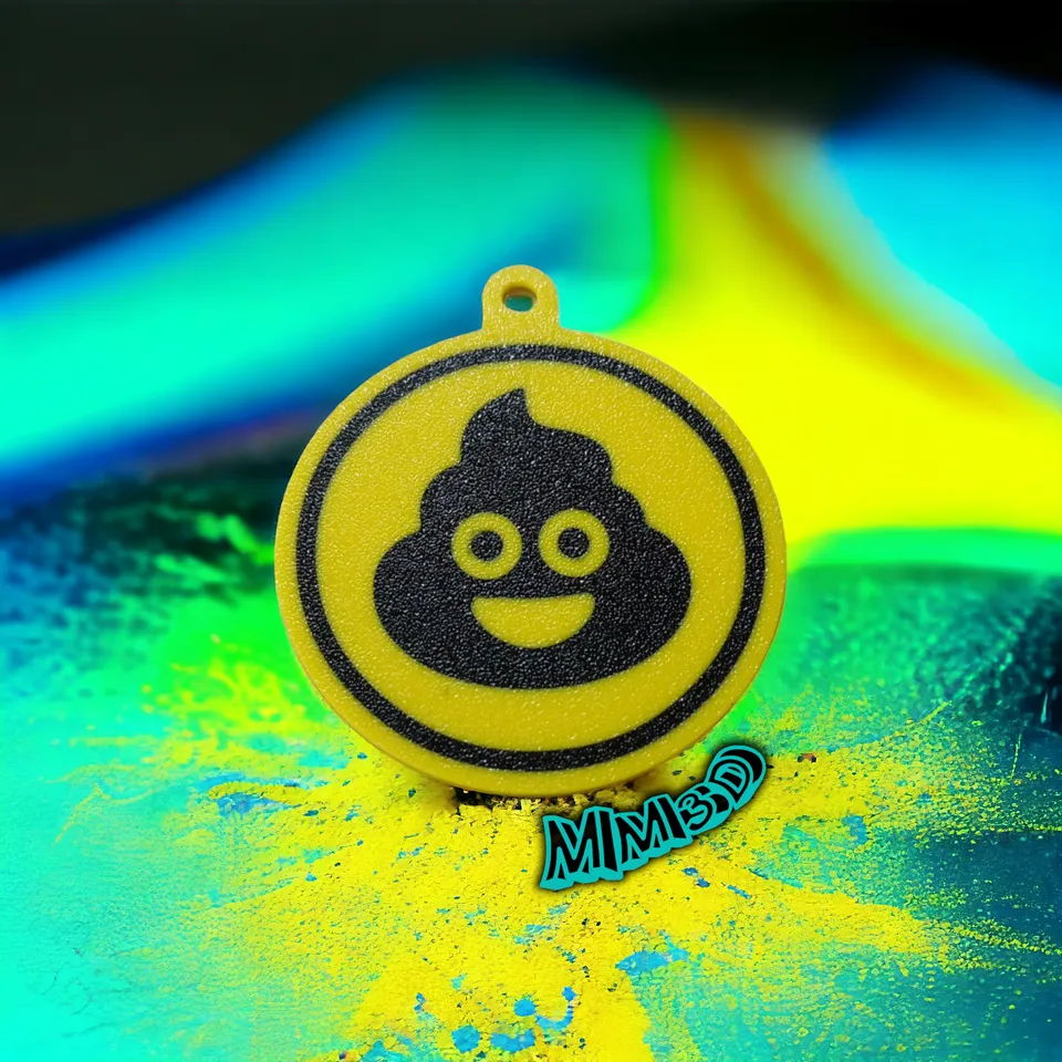 Poop sign,key ring or medal by michele MM3D | Download free STL model ...