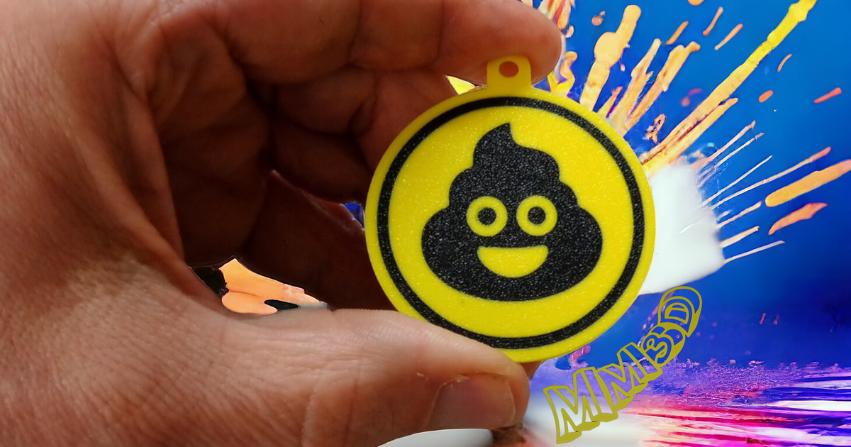 Poop sign,key ring or medal by michele MM3D | Download free STL model ...
