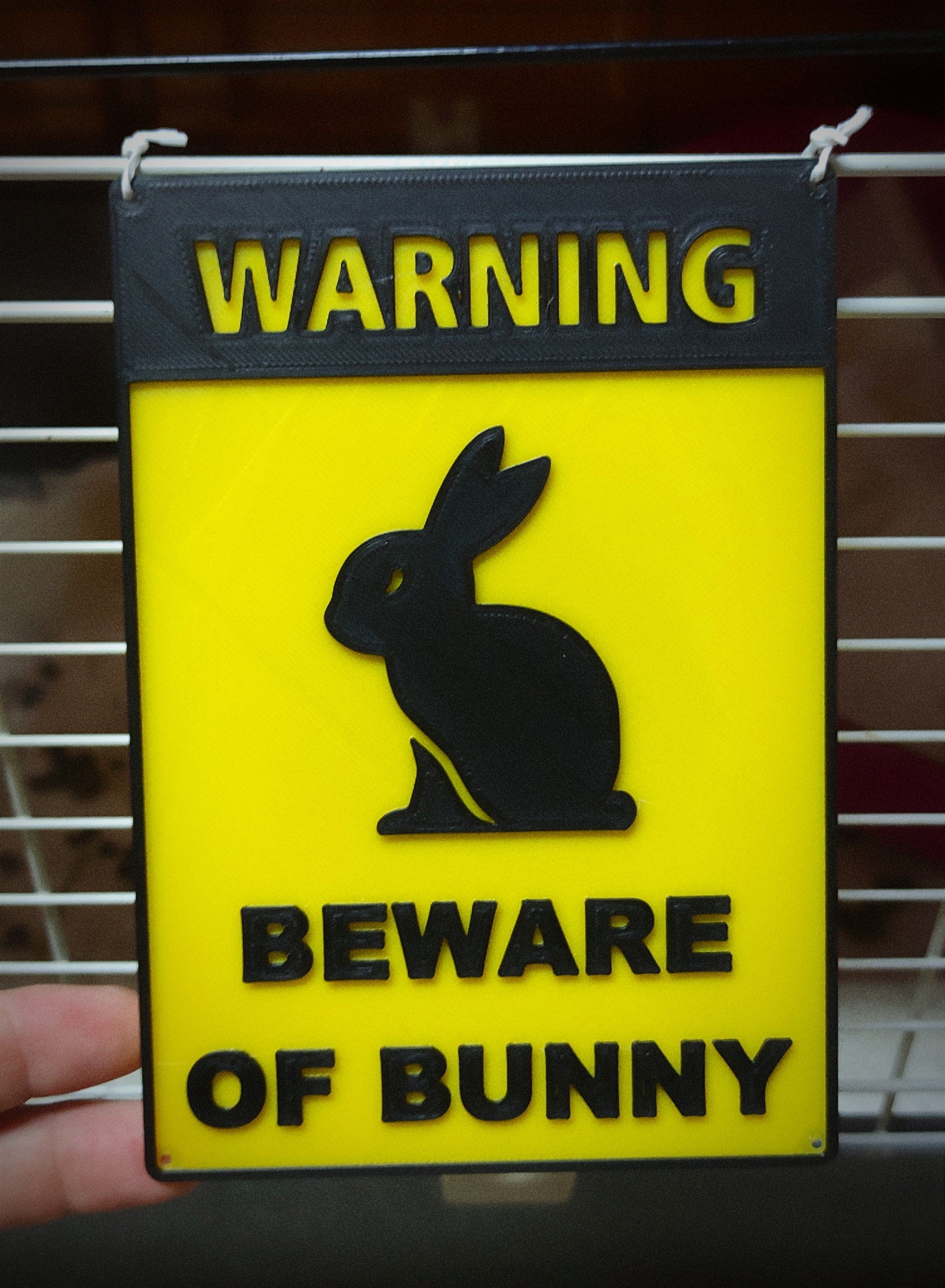 dangerous bunny sign by Armored wolf | Download free STL model ...