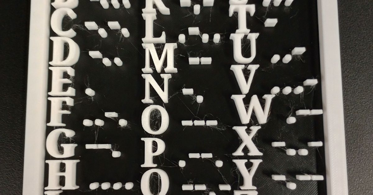 Terrific Big Morse Code Tablet by Space_Gal | Download free STL model ...